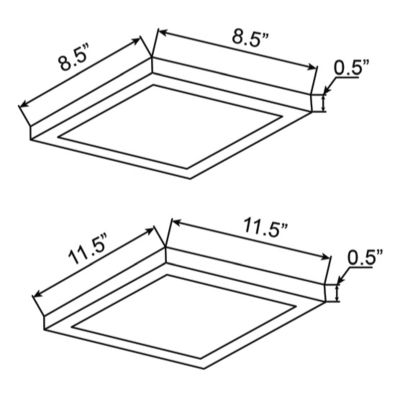 ModPLUS Square LED Flushmount by Access Lighting at Lumens.com