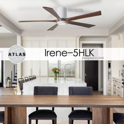 Irene-HLK LED Flushmount 5 Blade Ceiling Fan by Atlas Fan Company at ...