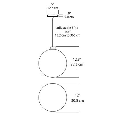 Sphere LED Globe Pendant by Blackjack Lighting at Lumens.com