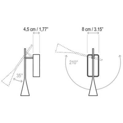 Skybell Plus LED Wall Sconce by Bover at Lumens.com