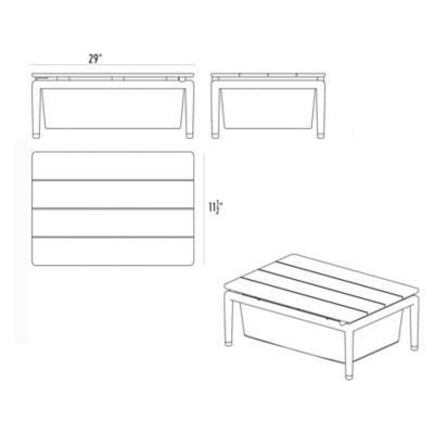 Conic Box Table by Cane-line at Lumens.com
