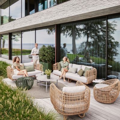 Nest Footstool by Cane-line at Lumens.com