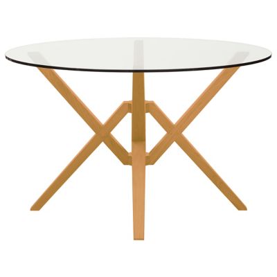 Exeter Round Glass Top Dining Table by Copeland Furniture at Lumens.com
