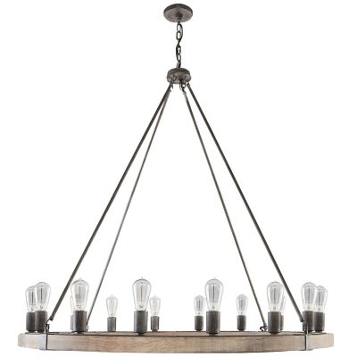 Round Wooden Chandelier by Capital Lighting at Lumens.com