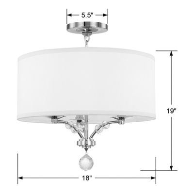 Mirage Semi-Flushmount by Crystorama at Lumens.com