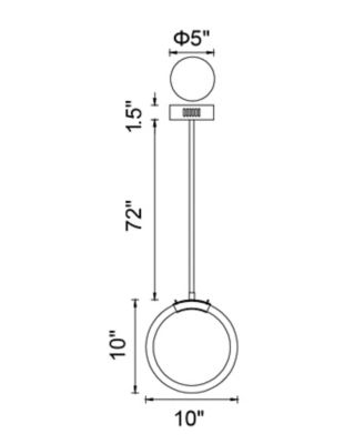 Hoops LED Pendant by CWI Lighting at Lumens.com