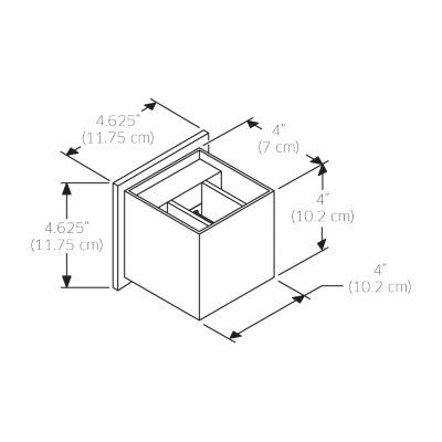 Square Directional LED Outdoor Wall Sconce by DALS Lighting at Lumens.com