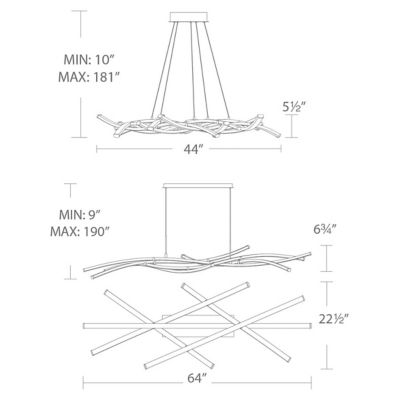 Divergence LED Chandelier by dweLED at Lumens.com