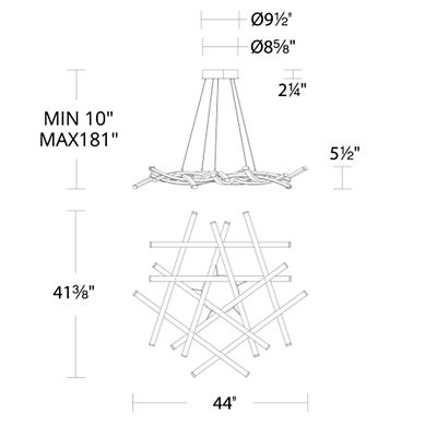 Divergence LED Chandelier by dweLED at Lumens.com