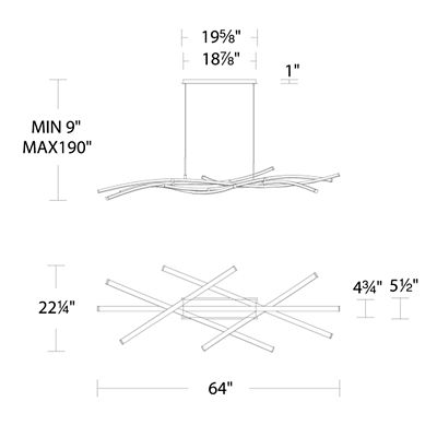 Divergence LED Linear Suspension by dweLED at Lumens.com
