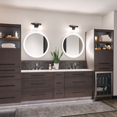 Ryame Round LED Lighted Mirror by Elan Lighting at Lumens.com