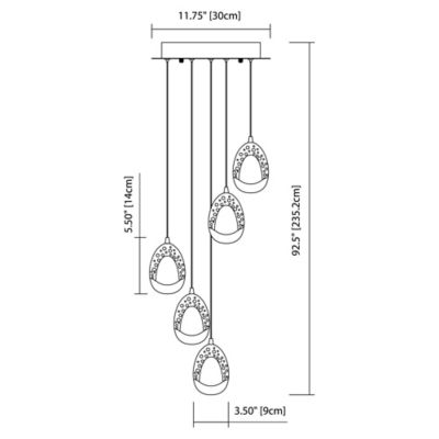 Lavinia LED Multi-Light Pendant by Elan Lighting at Lumens.com