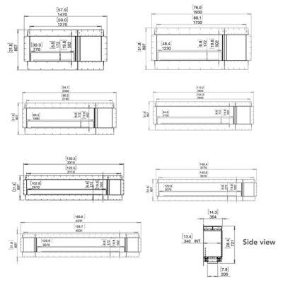 Flex Firebox - Single Sided with Decorative Sides by EcoSmart Fire at ...