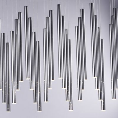 Flute LED Rectangular Mulit-Light Pendant by ET2 Lighting at Lumens.com