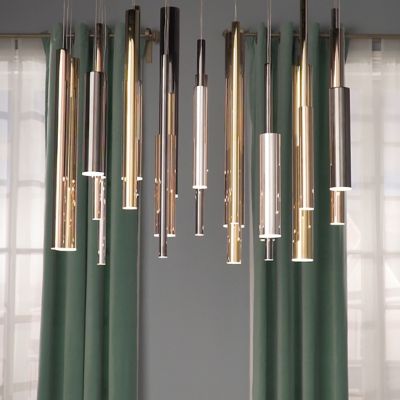Flute LED Rectangular Mulit-Light Pendant by ET2 Lighting at Lumens.com