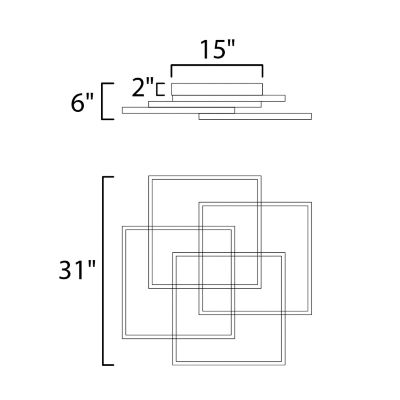 Traverse LED Square Flushmount by ET2 Lighting at Lumens.com