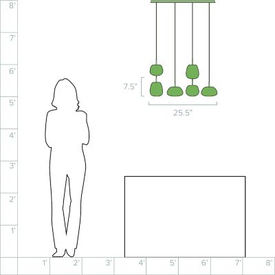 Puffs Linear LED Multi-Light Pendant by ET2 Lighting at Lumens.com