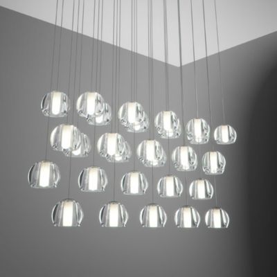 Beluga Multispot 30 Light Rectangular Pendant by Fabbian at Lumens