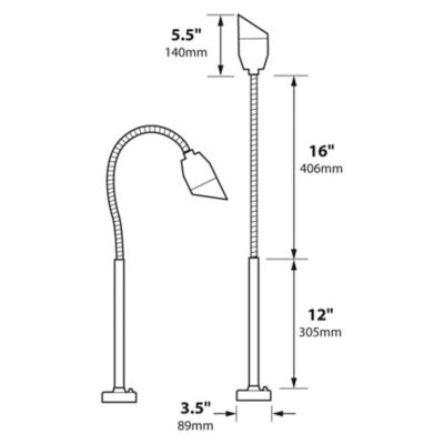 Angled Bullet LED BBQ Light with Flex Deck Base by Focus Industries at ...