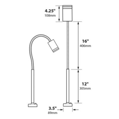 Threaded Cylinder LED BBQ Light with Flex Deck Base by Focus Industries ...