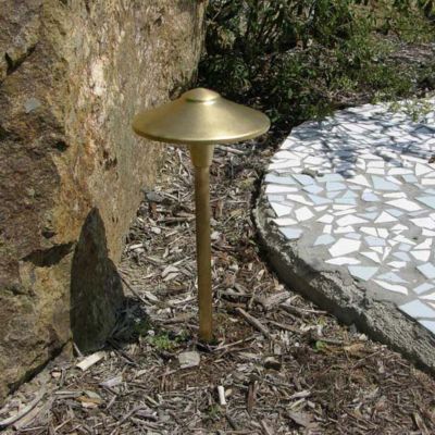 Brass Panel LED China Hat Area Light by Focus Industries at Lumens.com