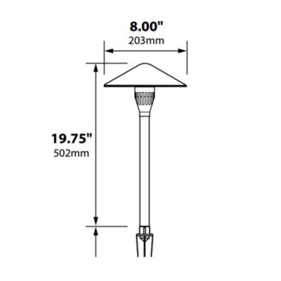 8 Inch Aluminum Panel LED China Hat Area Light by Focus Industries at ...