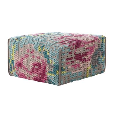 Flowers Square Pouf by Gan Rugs at Lumens.com