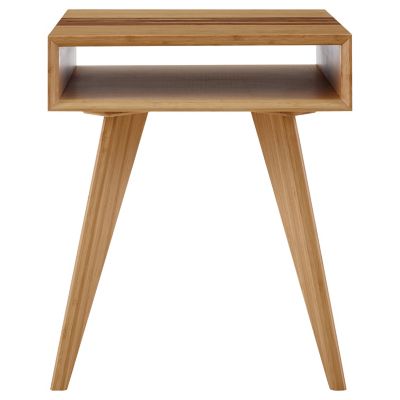 Azara Tiger End Table With Tiger Exotic Inlayand Caramelized by ...