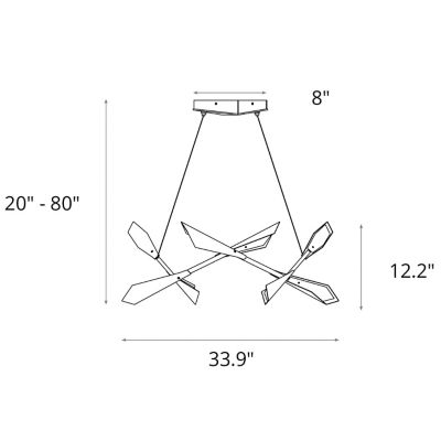 Quill LED Chandelier by Hubbardton Forge at Lumens.com