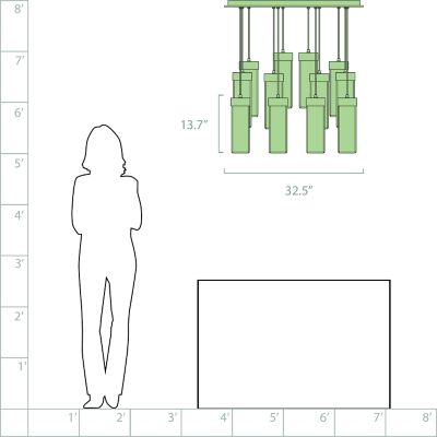 Parallel Square LED Multi-Light Pendant by Hammerton Studio at Lumens.com