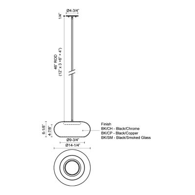 Trinity LED Oval Pendant by Kuzco Lighting at Lumens.com