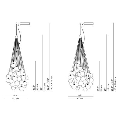 Stochastic LED Multi-light Pendant by Luceplan at Lumens.com