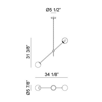 Vitale Linear Pendant Light by Huxe at Lumens.com