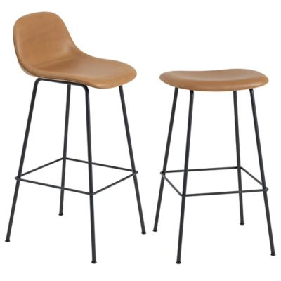 Fiber Stool Tube Base with Backrest by Muuto at Lumens.com