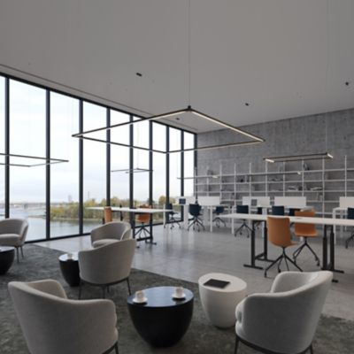 Desk Matrix LED Linear Suspension by Nemo at Lumens.com