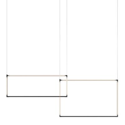 Desk Matrix Rectangular LED Linear Suspension by Nemo at Lumens.com