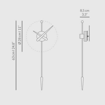 Punta Wall Clock by Nomon at Lumens.com