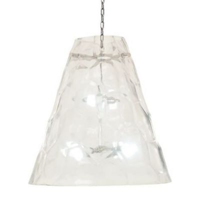 Artisanal Modern Cone Clear Chandelier Lighting Fixtures at Lumens