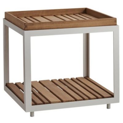 Level Side Table with Teak Top by Cane-line at Lumens.com