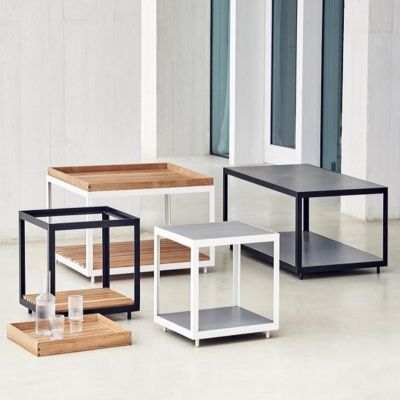 Level Side Table with Teak Top by Cane-line at Lumens.com