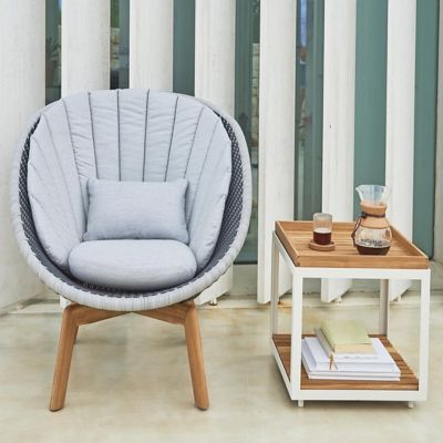 Level Side Table with Teak Top by Cane-line at Lumens.com