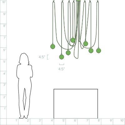 Drape Multi Hook Multi-Light Pendant by SkLO at Lumens.com