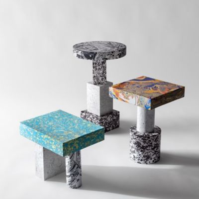 Swirl Side Table Medium by Tom Dixon at Lumens.com