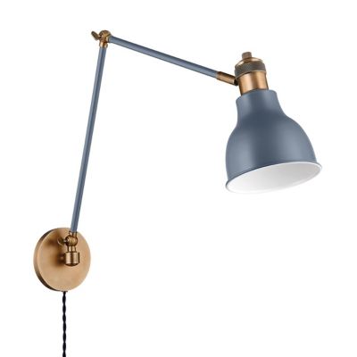 Makin Adjustable Plug In Wall Sconce by Troy Lighting at Lumens.com