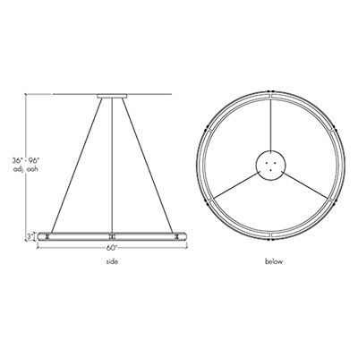Strata LED Chandelier with Glass by Ultralights at Lumens.com