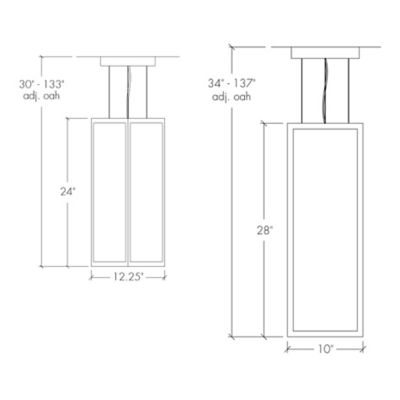 Duo Rectangular Pendant by UltraLights at Lumens.com