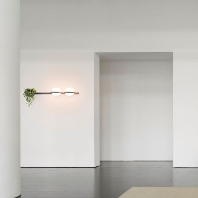 Palma 3704 Double Horizontal LED Wall Sconce with Planter by Vibia at ...