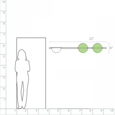 Palma 3704 Double Horizontal LED Wall Sconce with Planter by Vibia at ...