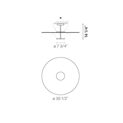 Flat 5926 LED Semi-Flushmount by Vibia at Lumens.com