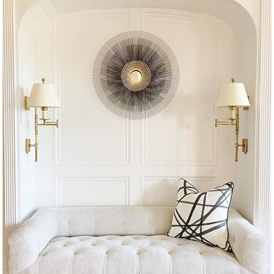 Dorchester Double Backplate Swing Arm Sconce by Visual Comfort ...